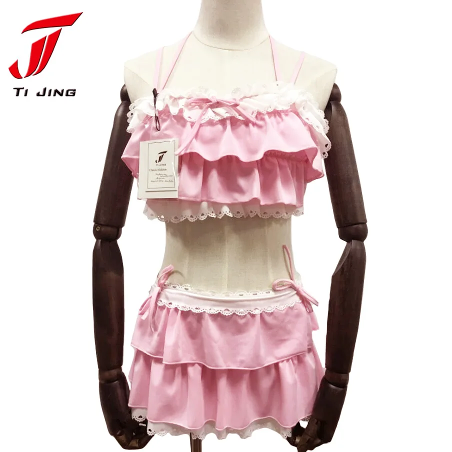 2017 exclusive new design summer girls flounced women Bra brief sets ...