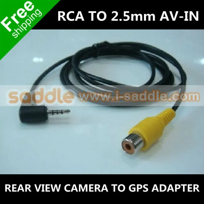 RCA to 2.5mm AV IN Cable ! Car Rear View Camera TO GPS 2.5mm AV IN ...