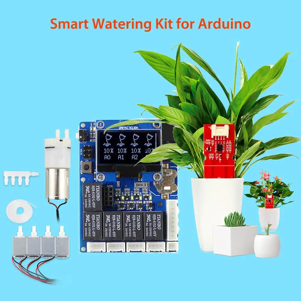 Elecrow Automatic Smart Plant Watering Kit For Arduino Electronic Garden Water Plant Diy Kits