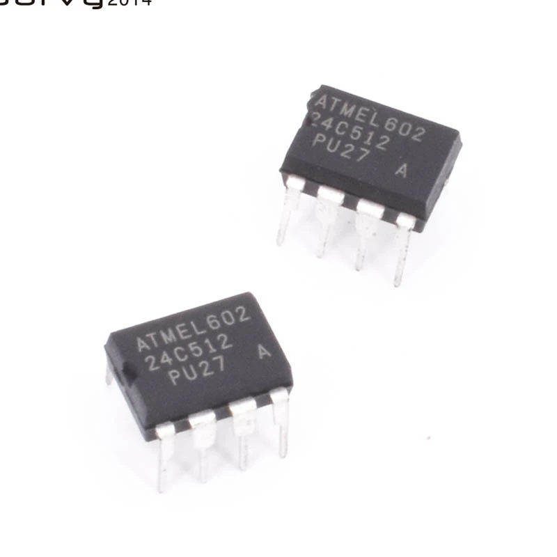 AT24C512 10PI 2.7 DIP8 라인 AT24C512 10PU 2.7 24C512 EEPROM 메모리|반도체 집적회로 ...