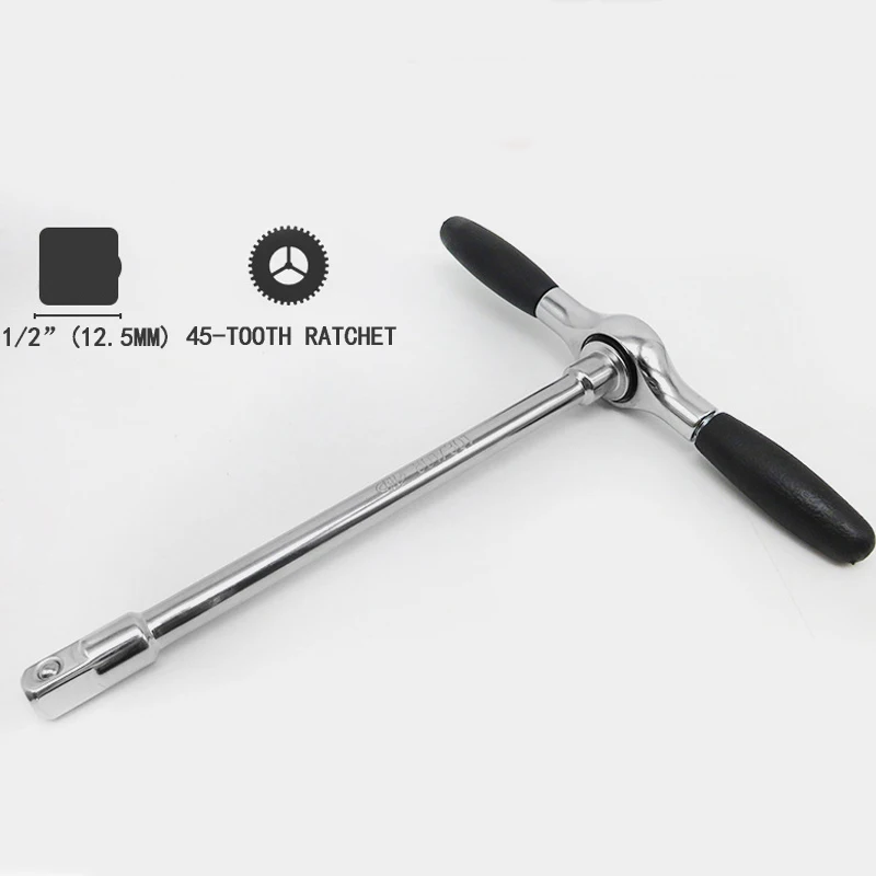 1-2-T-Type-Socket-Wrench-Two-way-45-tooth-Ratchet-Handle-Wrenches-with ...