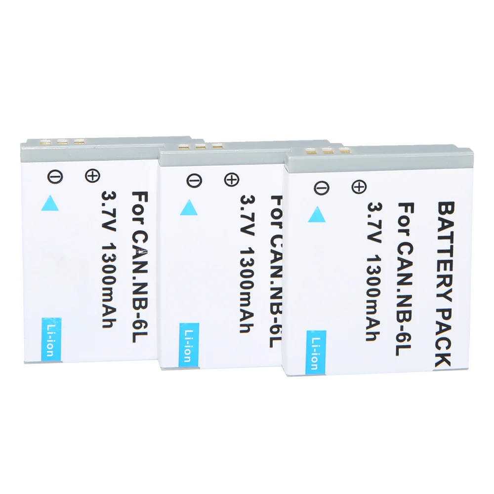 3Pcs NB 6L NB 6L NB6L NB 6LH Li ion Battery For Canon Power shot SX520 ...