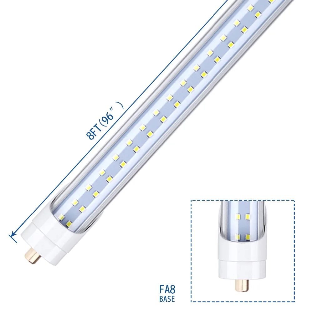 8 Ft LED Tubes Single Pin FA8 LED Bulb 8feet 8ft LED Tube Lamp Replace ...
