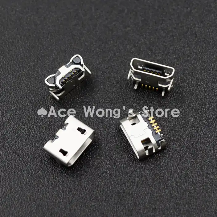 New high quality 10pcs Micro USB Connector Jack Female Type 5Pin SMT ...