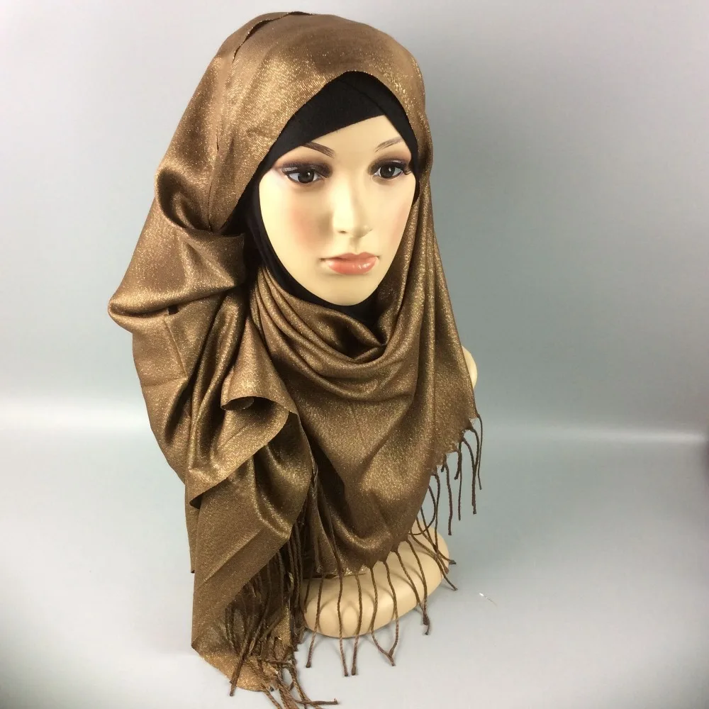 hijabs fabric muslim wrap women 19colours shawl new design fashion ...