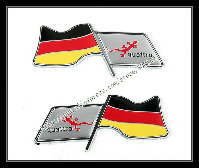 free shipping 1set Aluminum car emblem Gecko modified racing flag ...