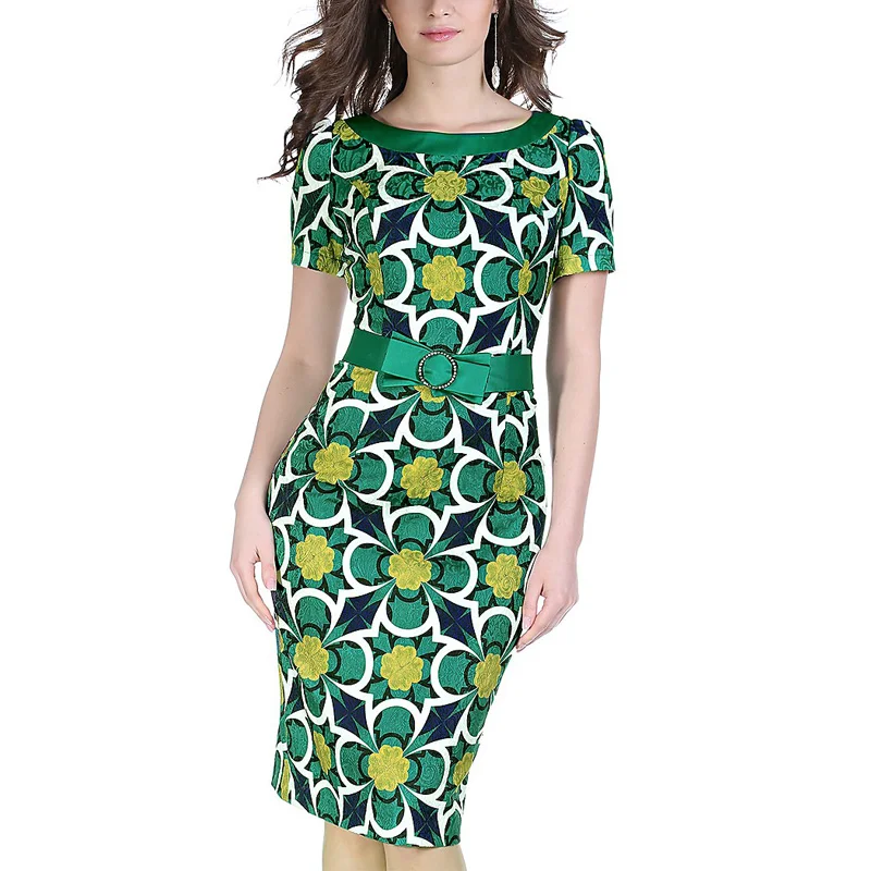 Plus Size Robe Womens Summer Elegant Business Party Evening Pencil ...