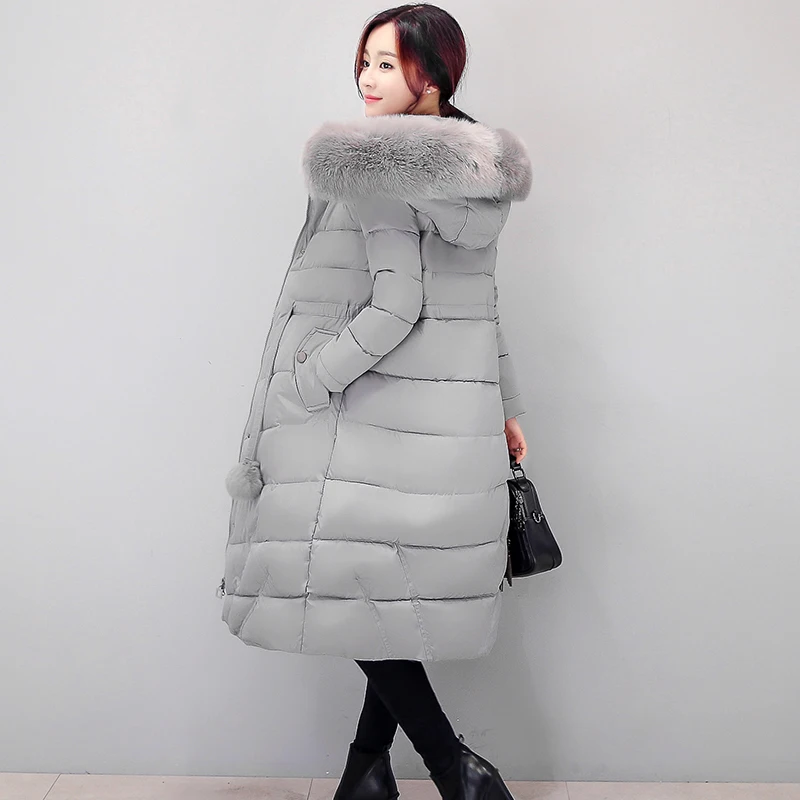 Winter Down Cotton Padded Jacket 2017korean Medium Long Warm Cotton