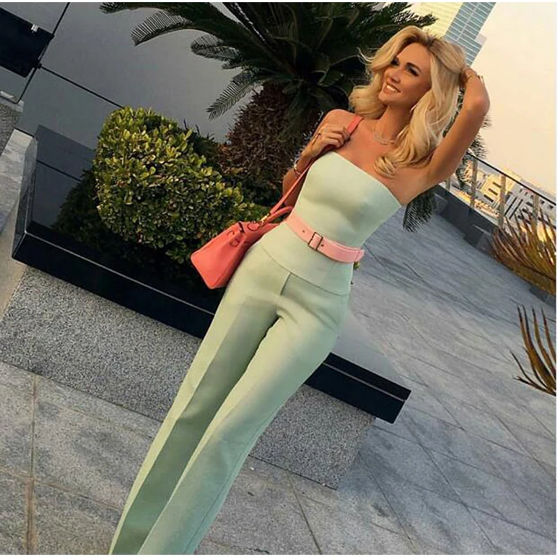 2016 Fashion Woman Two Piece Set Summer Sexy Elegant Tight Chest