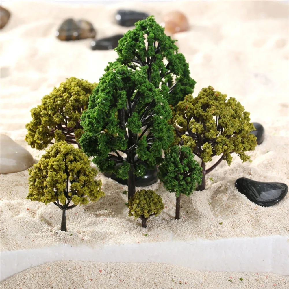 40pcs Mixed Scale Model Trees HO N O Scale Model Osmanthus Trees Model ...