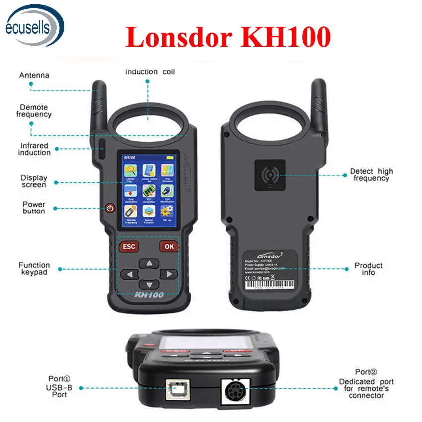 Lonsdor Original Kh100 Hand-held Remote Key Programmer Frequency Tester ...