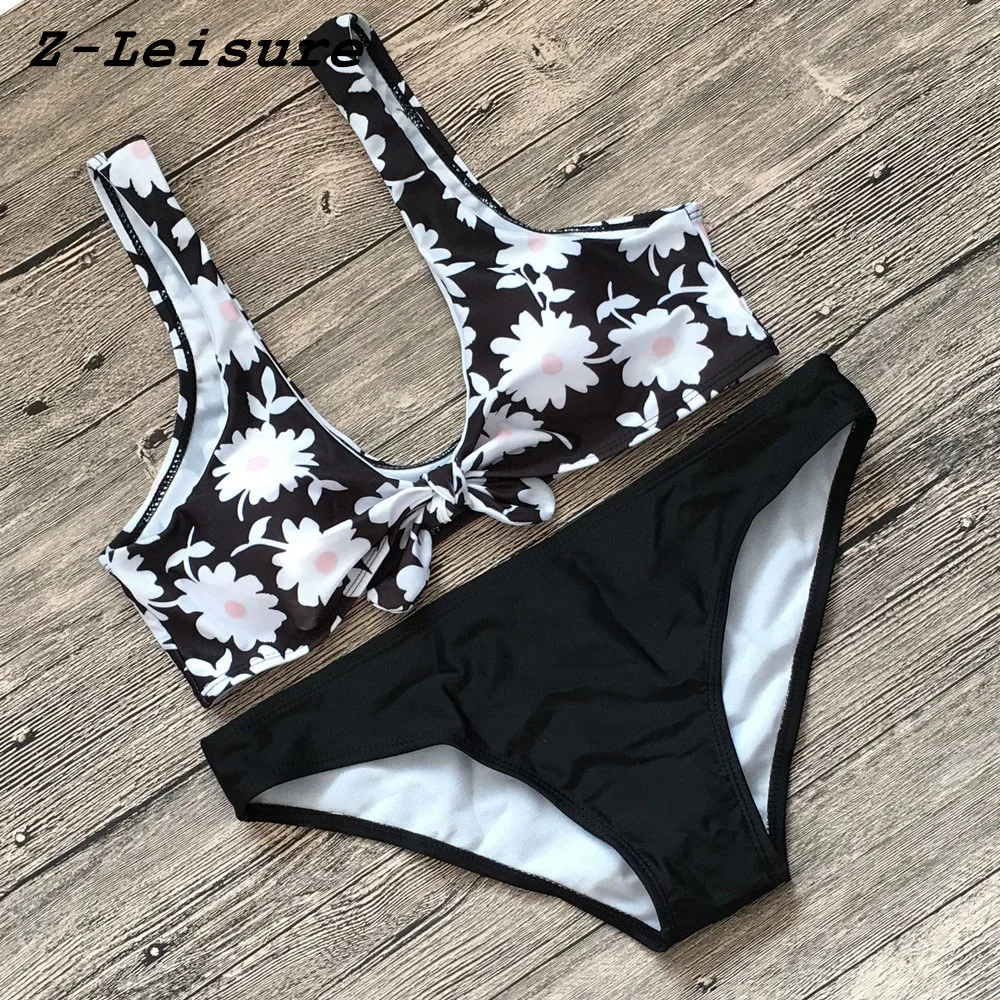 2018 Sexy Bikini Women Swimwear Push Up Swimsuit Floral Print Bathing ...