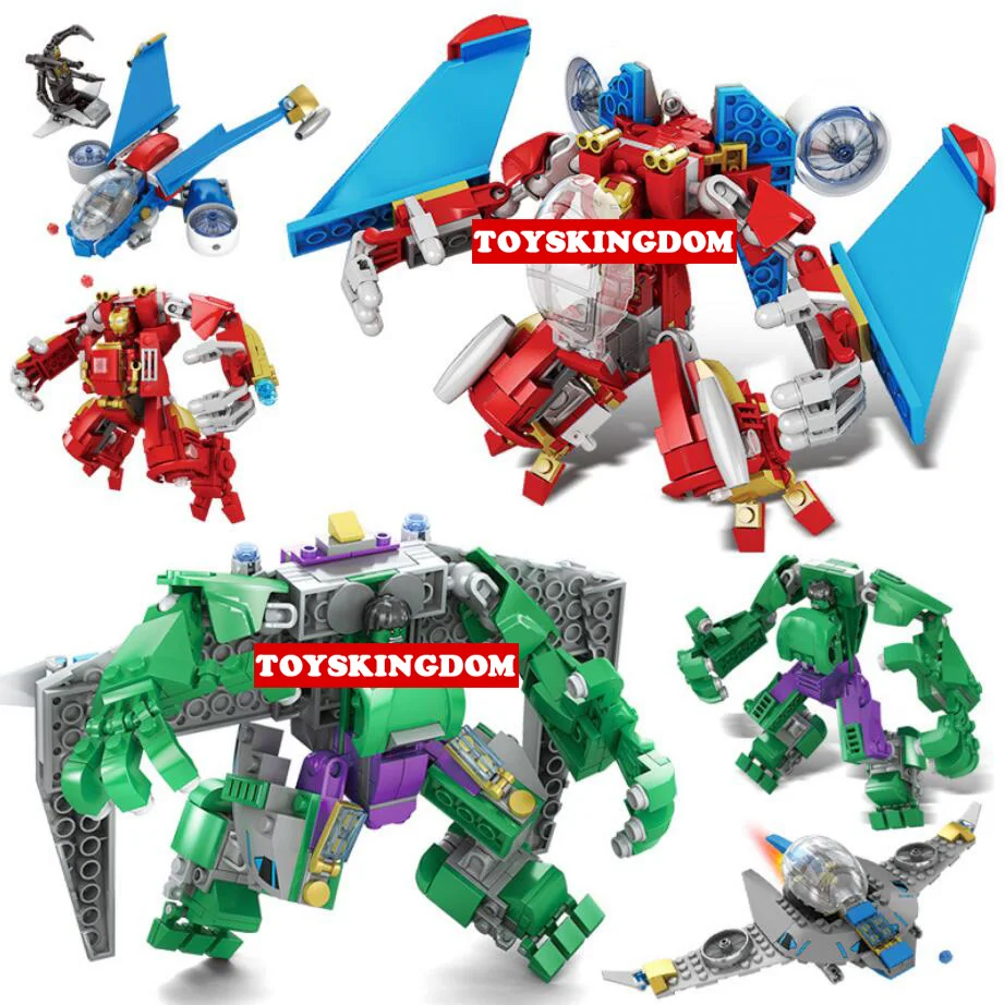 Super Heroes Avenger Blocks Ironman Mech Dragon 2in1 Building Block ...