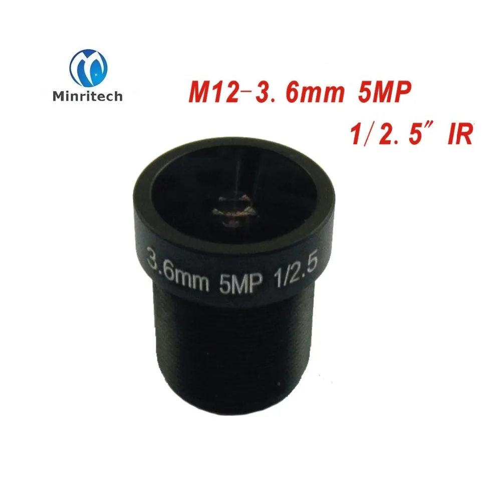 10pcs/lot HD 5MP cctv lens 3.6MM /4mm/ 6mm M12 mount fisheye lens for ...