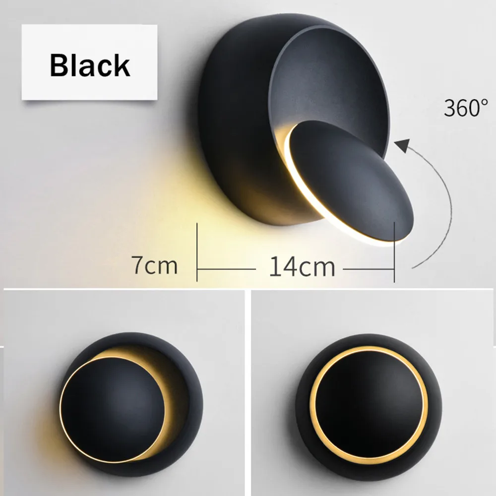 LED-Indoor-Lighting-Wall-Lamp-360-degree-rotate-wall-light-adjustable ...