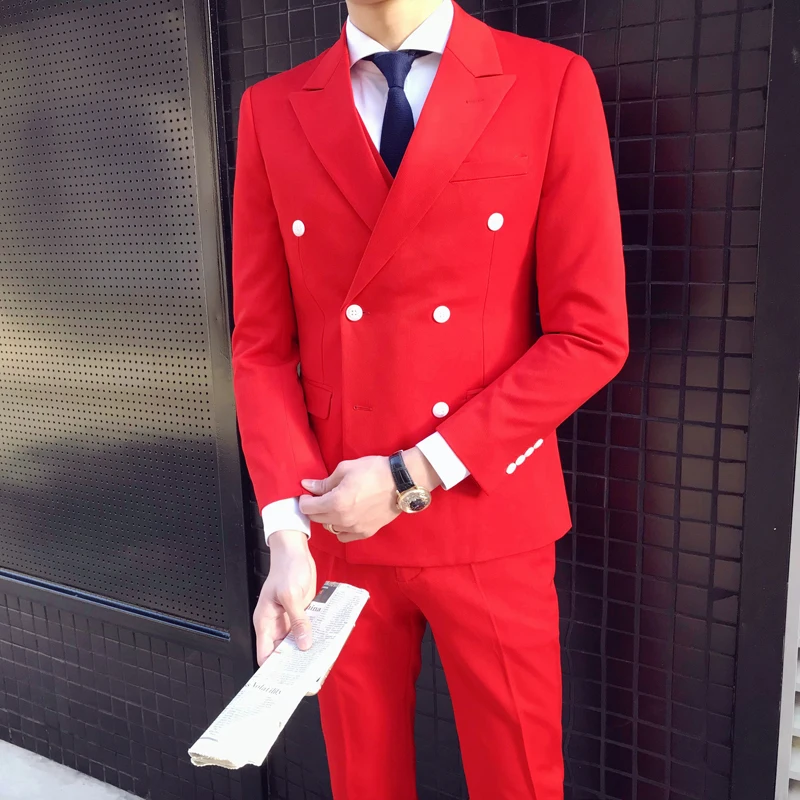 Vestido de boda rojo para hombre, trajes ajustados de Boutique ...