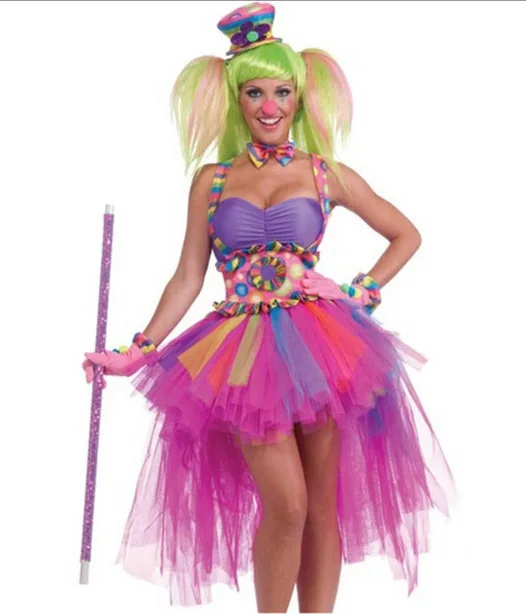 Buy Adult Clown Dresses Halloween Girl Clown Costumes Masquerade Cosplay Adult