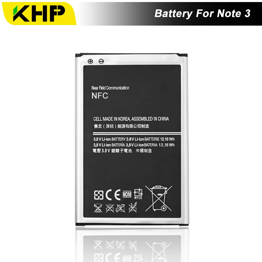 NEW 2017 100% Original KHP Phone Battery For Samsung Galaxy Note 3 ...