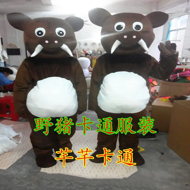 Wild Boar Sus Scrofa Dzik Knur Mascot Costume Adult Cartoon Character ...