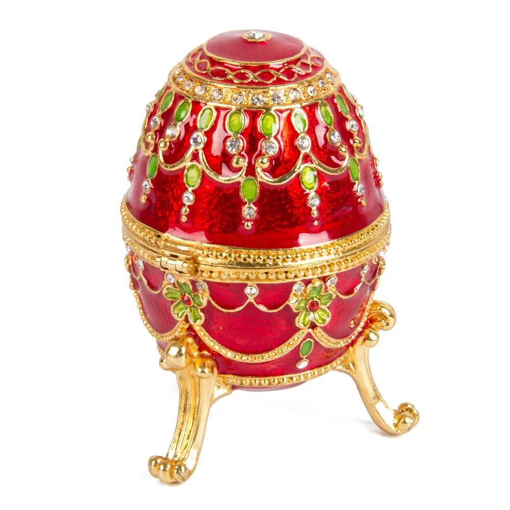 FABERGE EGG Beautiful Red Russia Faberge Eggs Rhinestone Decoration for ...