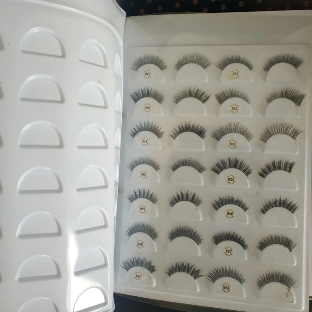 New White Eyelash Storage Book Makeup Display Container Eyelashes ...