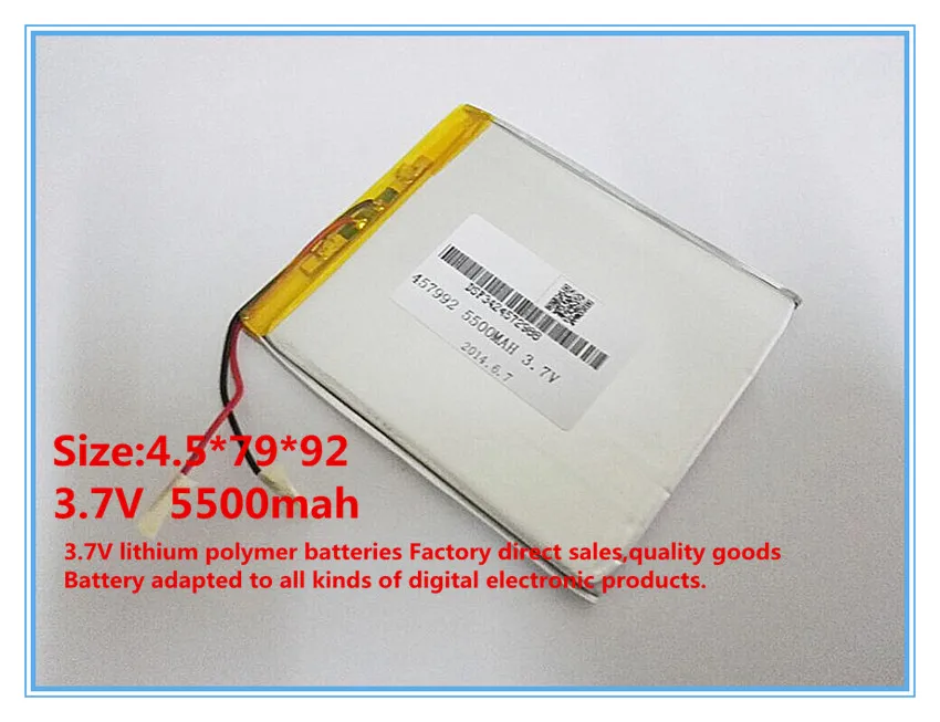 3.7V 5500mAH (polymer lithium ion battery) Li ion battery for tablet pc ...