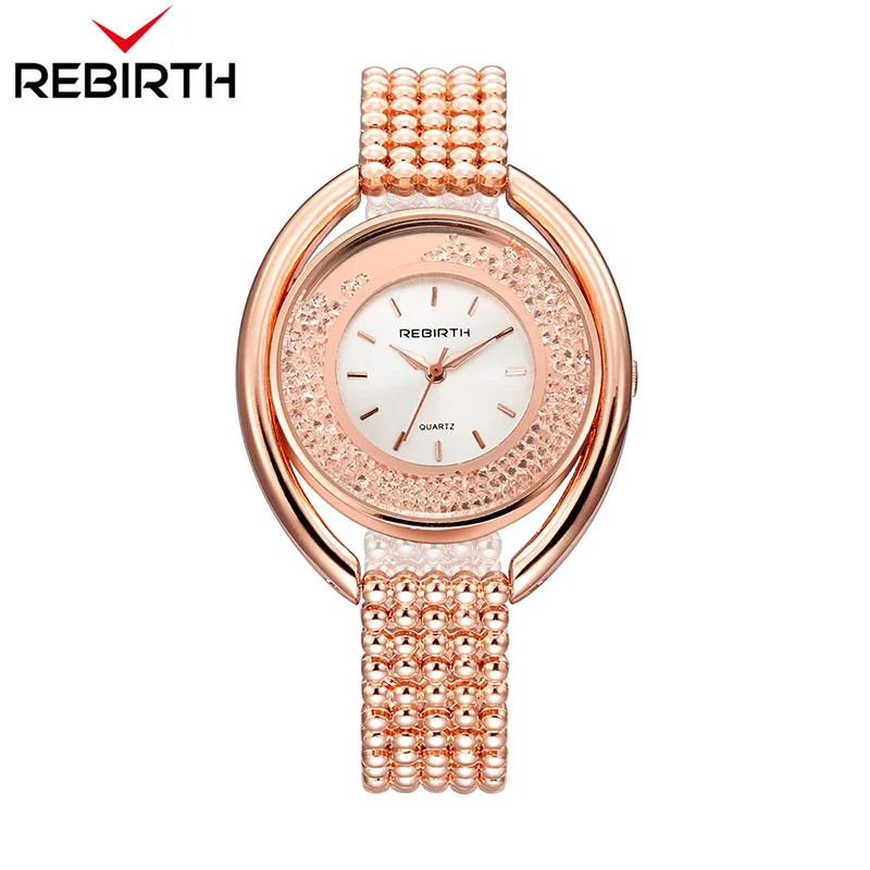 New Fashion gold watch Women Brand REBIRTH Rhinestone Wrist Watches ...