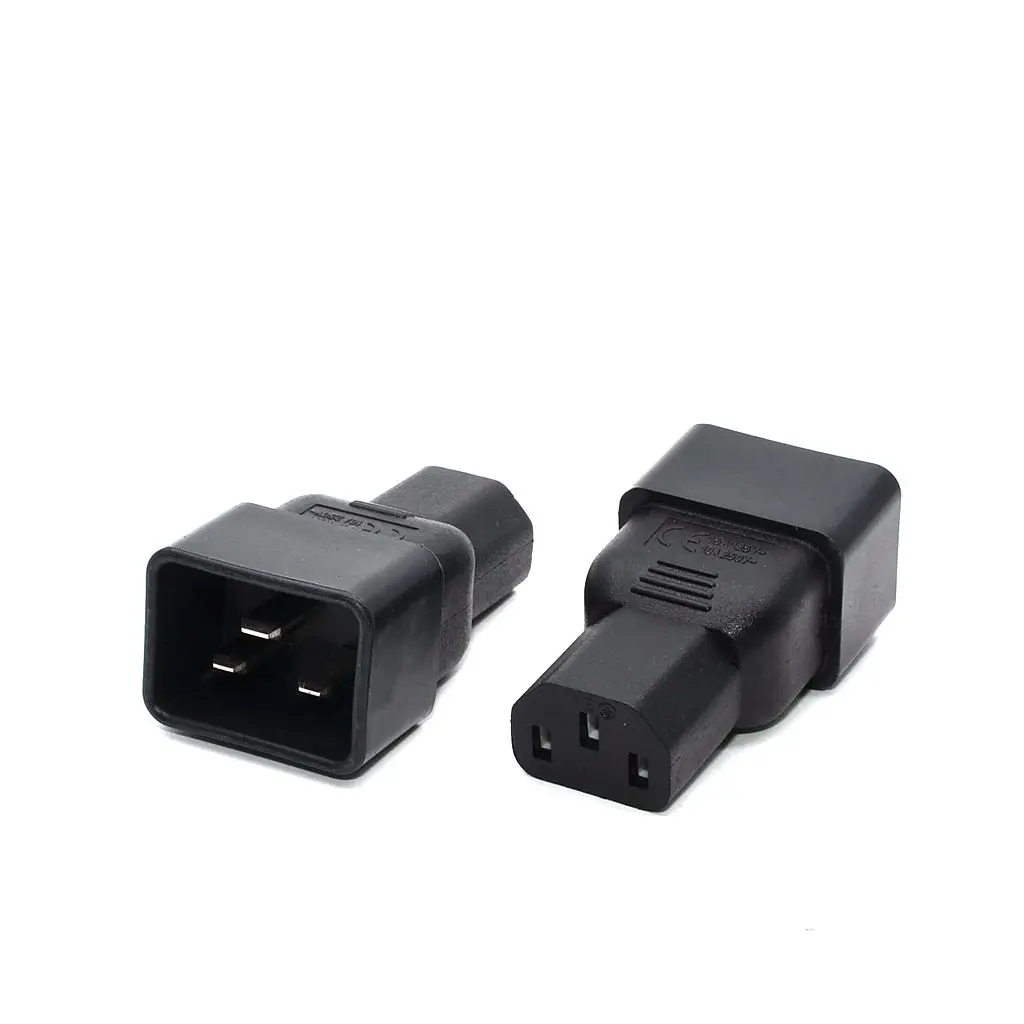 IEC 320 C13 to C20 angled adapter,C13 to C20 AC Plug convert adapter ...