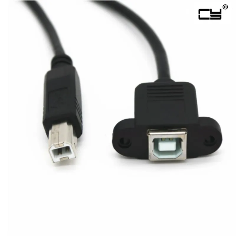 3d Print Port Usb Type B Extension Cord With Screw Hole Can Be Fixed Usb Printer Port Extension