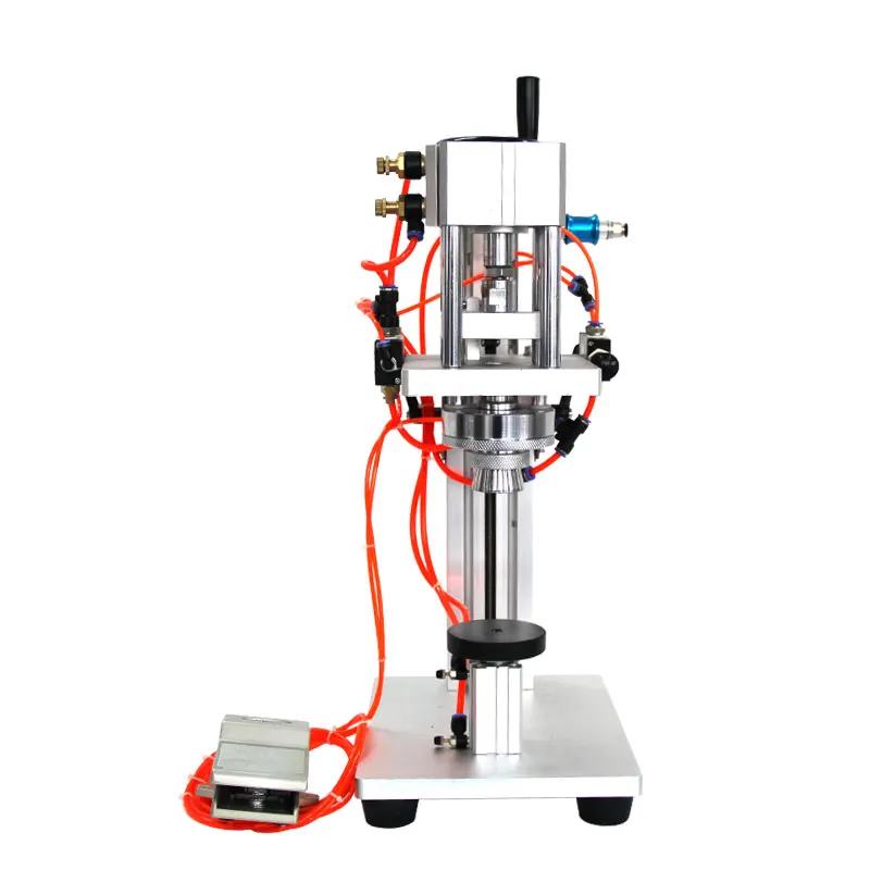 Pneumatic Liquor Pressing Cap Capping Machine Lid Caps Press Locking ...