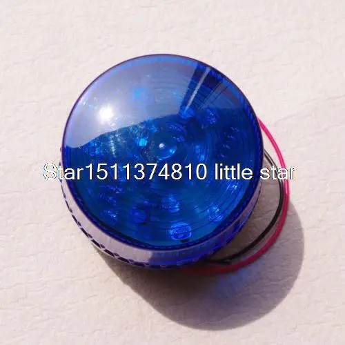 (1) 12VDC LED Biru Beacon Sinyal Peringatan Cahaya Lampu Spiral Tetap ...