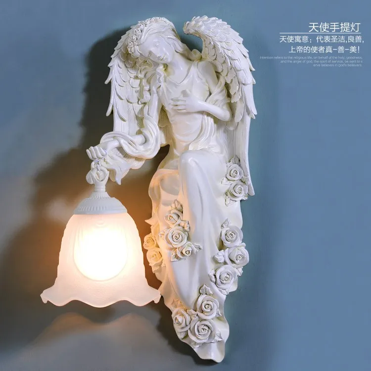 Bedroom Decoration Angel Wall Lamp Stairs Fixture Vintage Wall Light ...