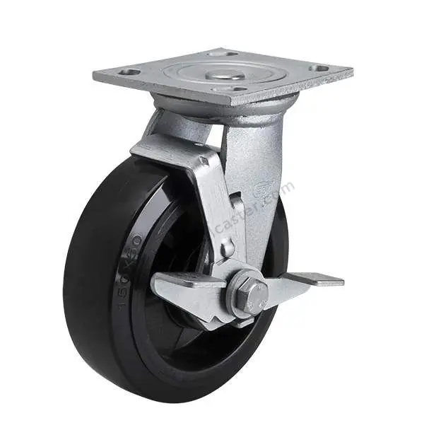 1PC EDL Heavy Duty 6 Inch Casters Wheels 380Kg Polyurethane Wheels ...