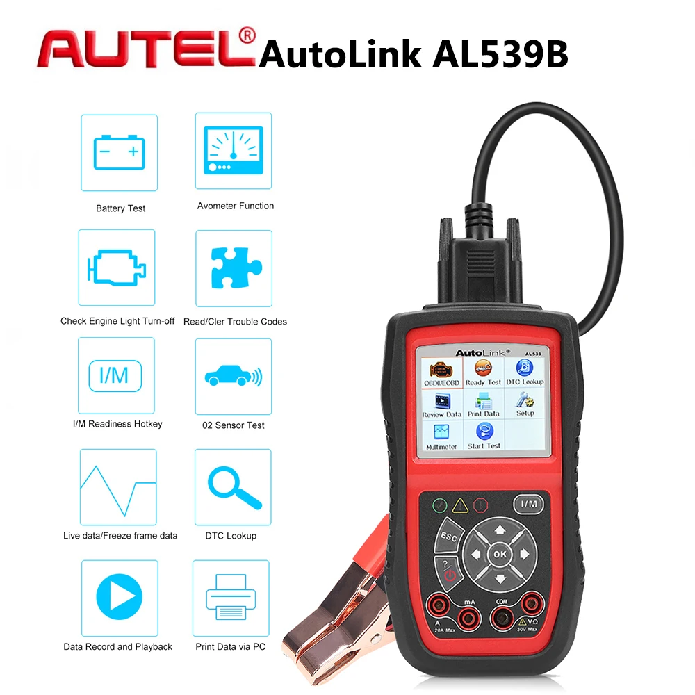 Autel AutoLink AL539b OBD 2 Code Reader Electrical Test OBD2 Scan Tool ...