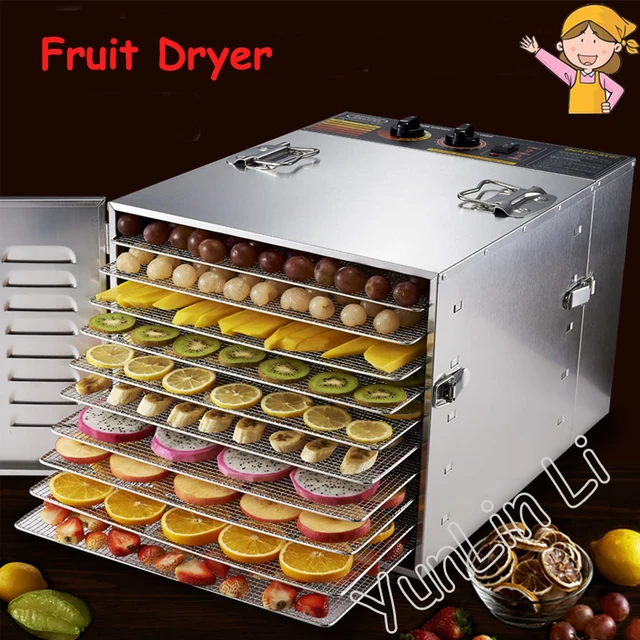 10 Tray Dehydrator Stainless Steel Nuts Dry Machine Fruits and ...