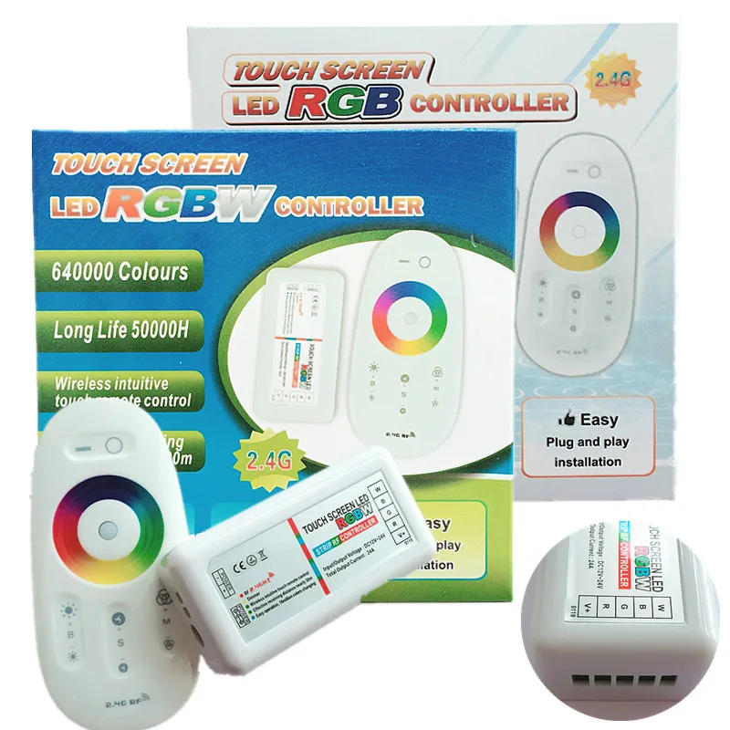 Touch Screen Led Rgb Rgbw Controller 2 4g Wireless Dc12 24v Touch Rf