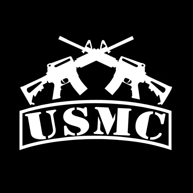 Usmc Letters Black