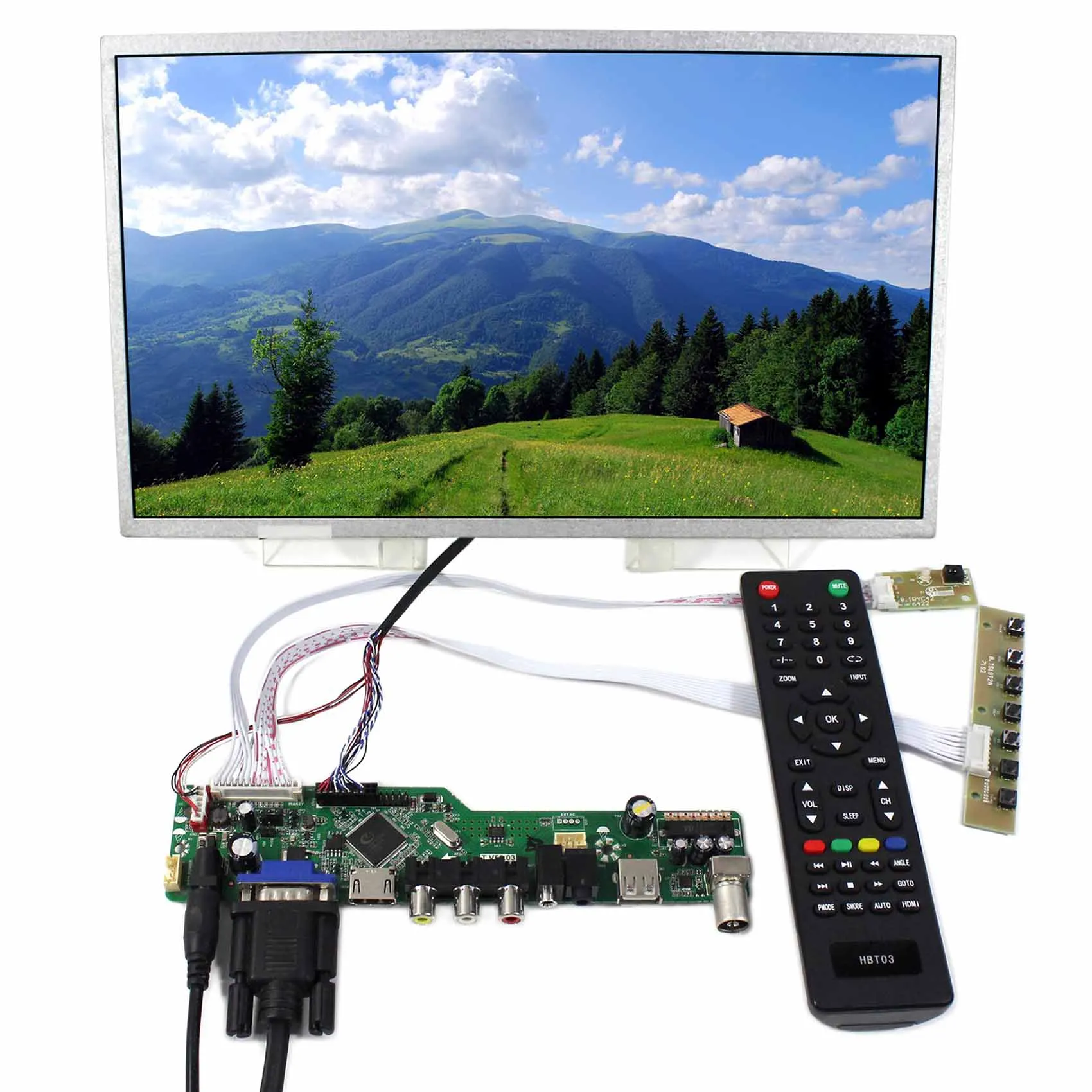 Tv Hd Mi Vga Av Usb Audio Lcd Controller Board 13.3inch N133b6 1366x768 ...