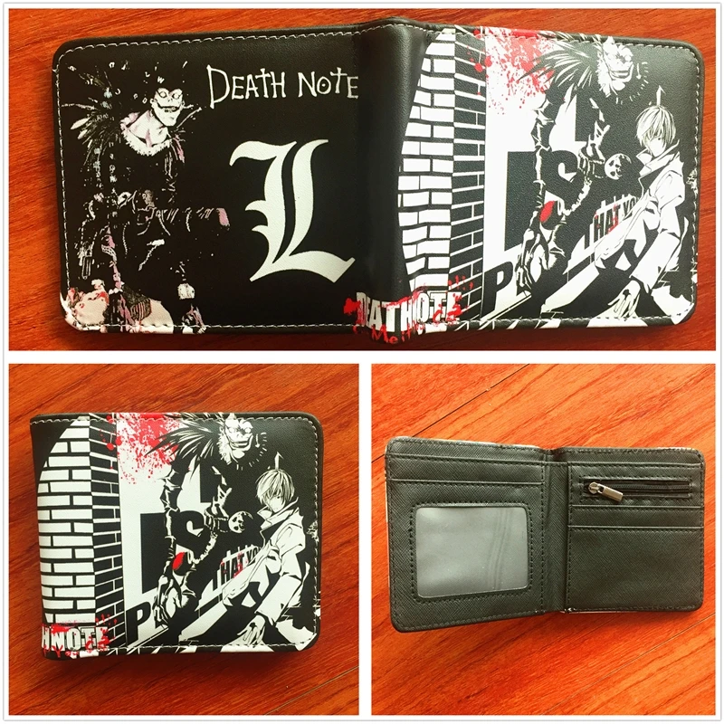 2018 New Anime Death Note Wallet Mens Credit Card Holder Wallet Bifold ...