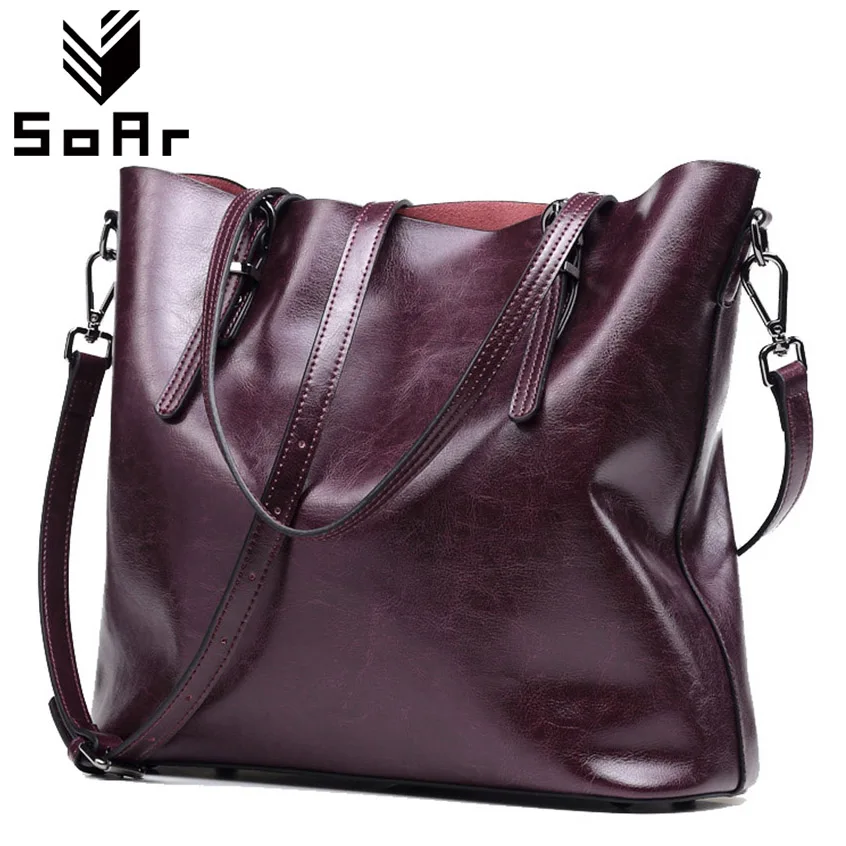 Bolsos de cuero auténtico de las mujeres bolso de cuero verdadero gran ...