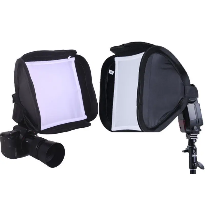 23cm Mini Softbox Diffuser Bounce For SpeedLight Flash Foldable Soft ...
