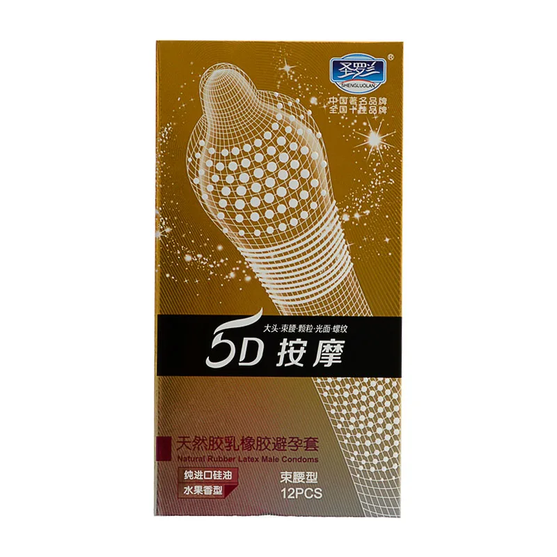Smooth 5d Dotted Thread Ribbed Condoms Sex Toys For Male X 12 24 In Condoms From Beauty And Health