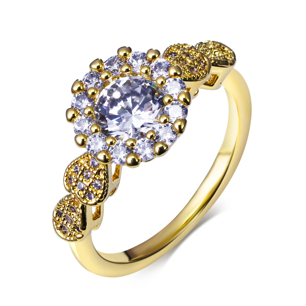 Christmas gift Latest Design women Rings gold and rhodium plated white ...