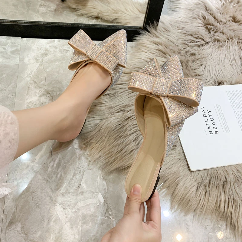 Pointed toe half slippers Female summer wear 2019 new fashion ...
