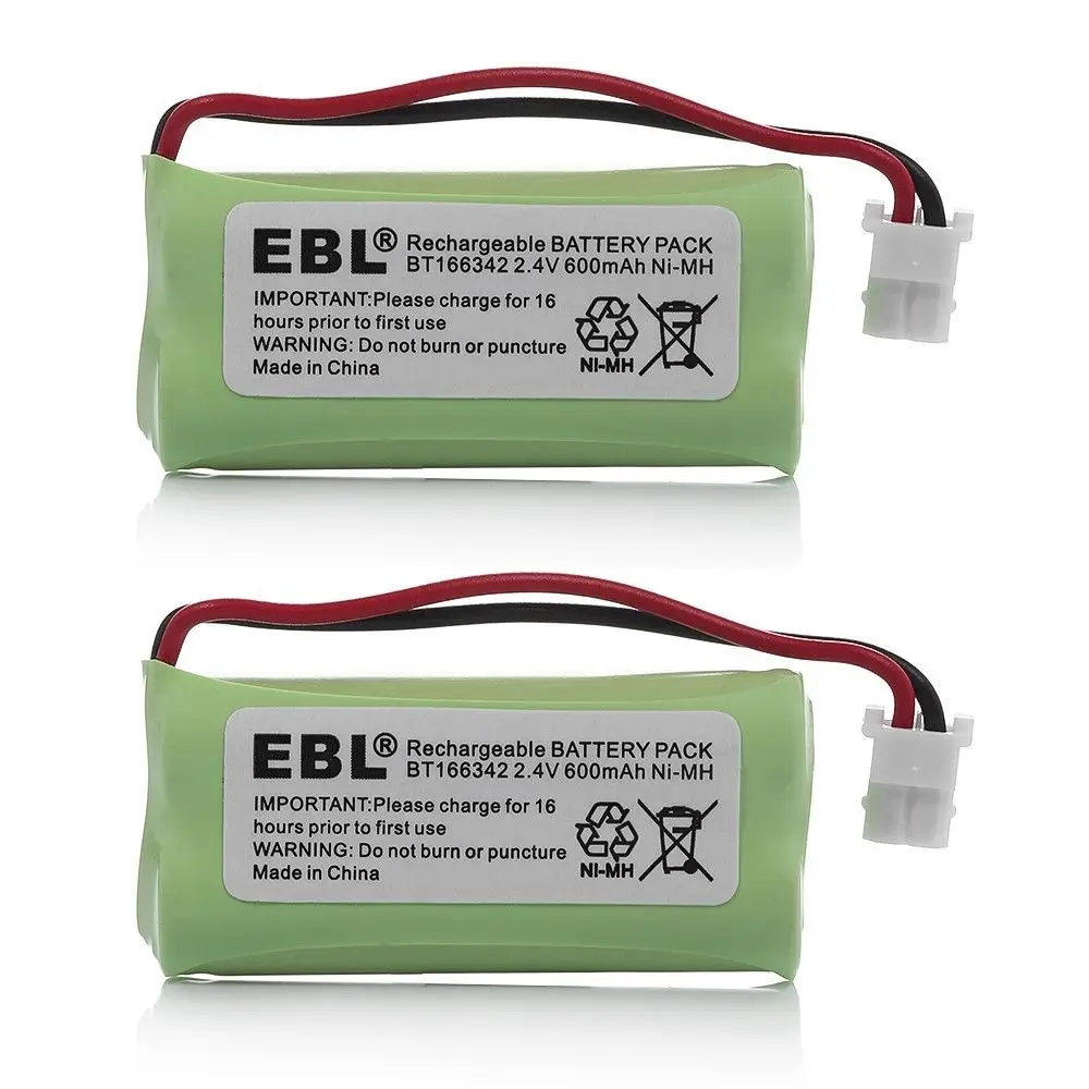 2pcs EBL 600mAh 2.4v Rechargeable Battery For VTech Cordless Home Phone ...