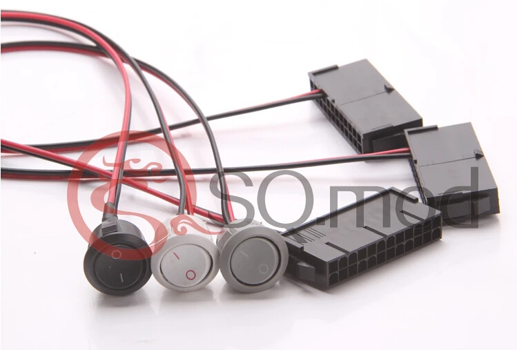 50pcs PC Server ATX PSU 24Pin Female Socket Starter Switch Button Power ...