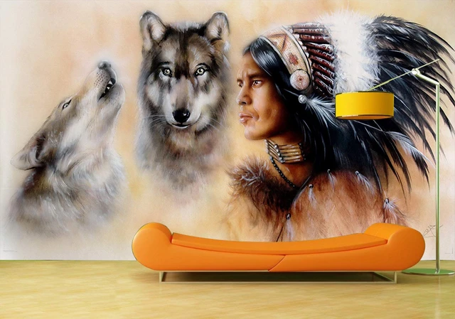 Native American Wolf Wallpaper