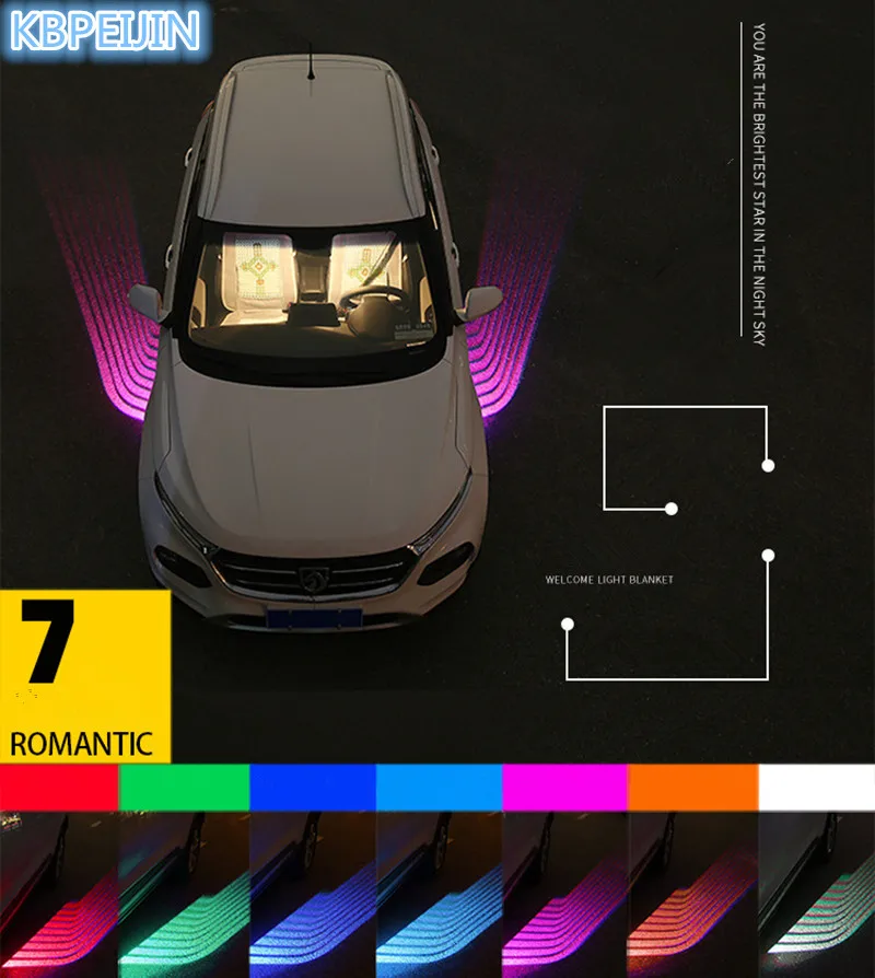 Car Styling Car Angel Wings Lights Led Welcome Projector Light For Vw ...