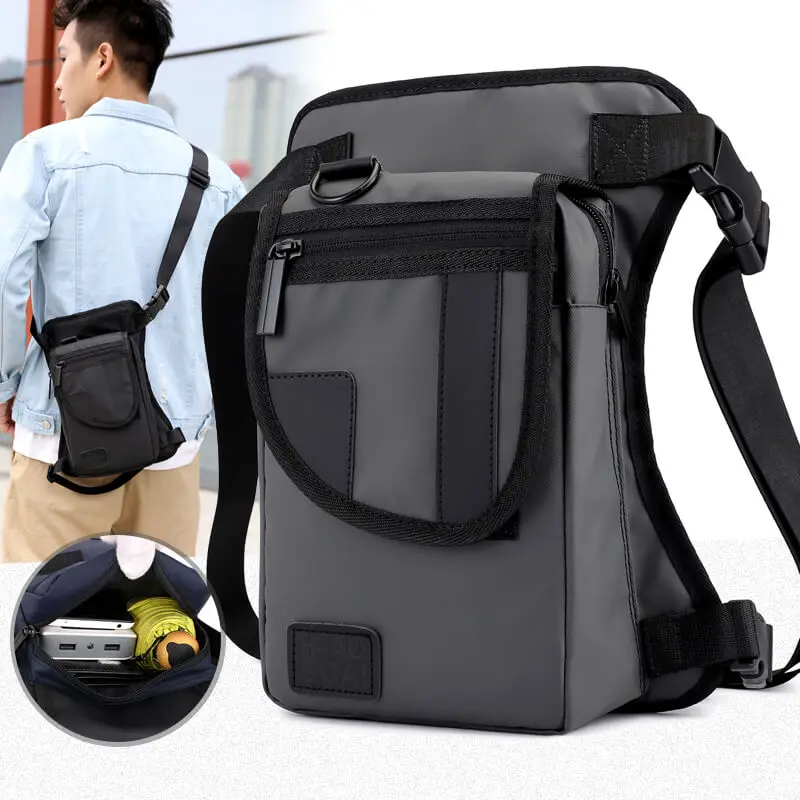 Men Messenger Bags Waterproof Men Belt Bag Crossbody For Male Drop Leg ...