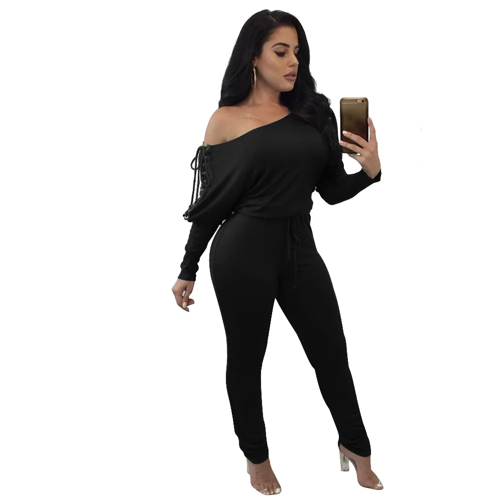Mobtrs One Shoulder Fitness Bodysuit Women Clothing Fashion Sexy Hot